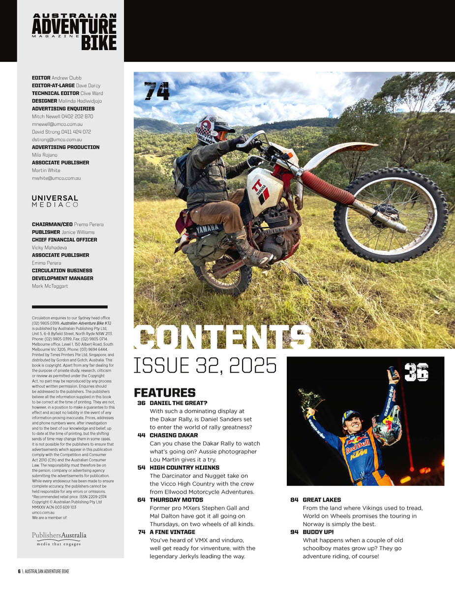 Australian Adventure Bike Magazine Issue 32 | Universal Shop AU