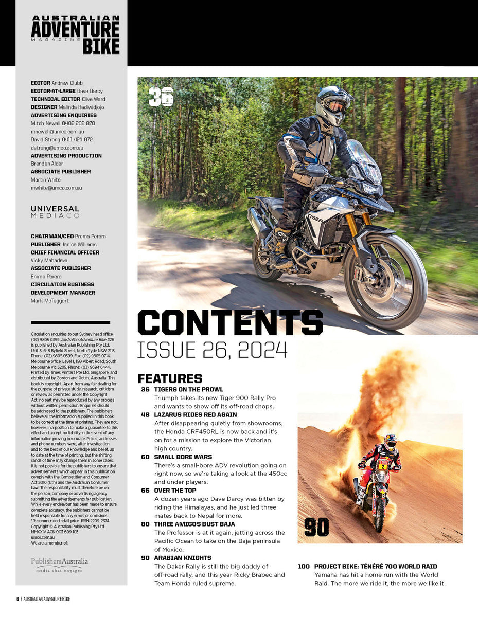 Australian Adventure Bike Magazine Issue 26 | Universal Shop AU