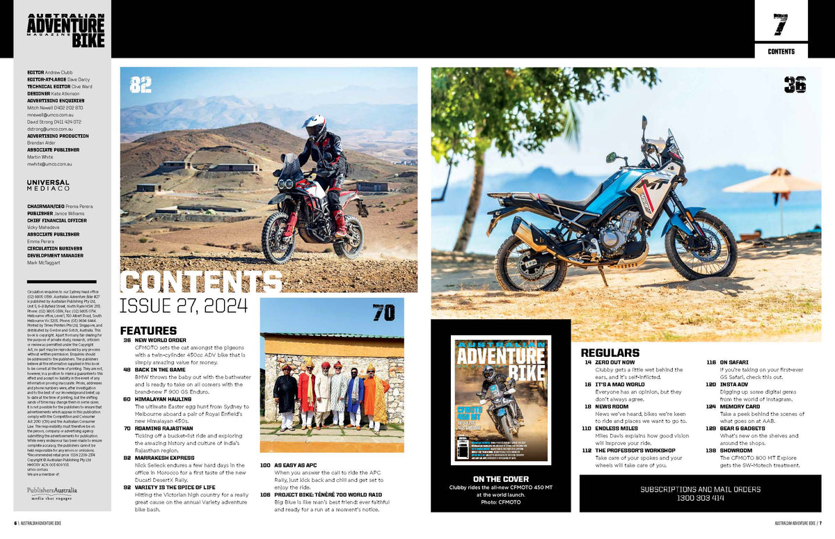 Australian Adventure Bike Magazine Issue 27 | Universal Shop AU