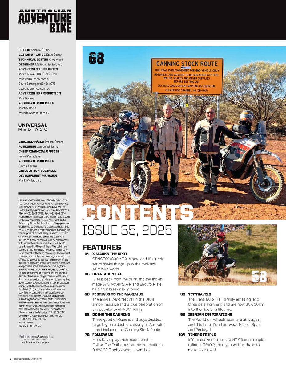 Australian Adventure Bike Magazine Issue 35 | Universal Shop AU